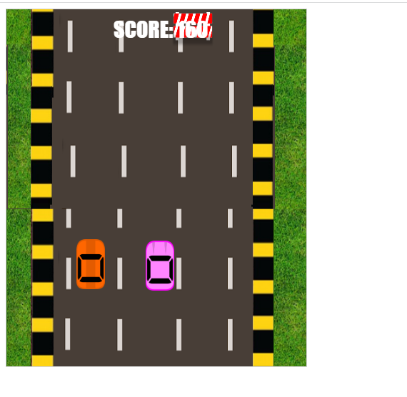 Simple Road Fighter Game in JavaScript Free Source Code | SourceCodester